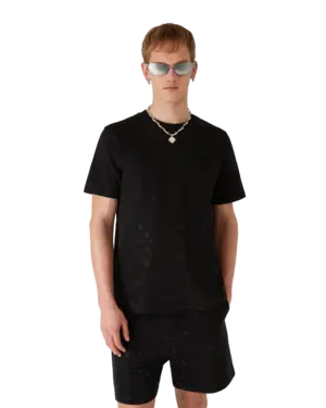 Casablanca Crystal Monogram Logo Short Sleeve T-shirt