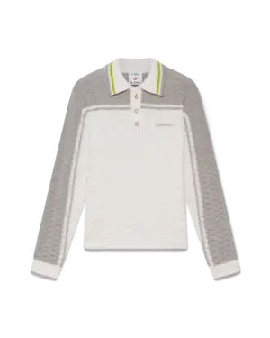 Casablanca Tennis Boucle Long Sleeve Polo Shirt - Multicolor