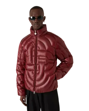 Casablanca Quilted Down Puffer Jacket With Diamond Monogram - Multicolor