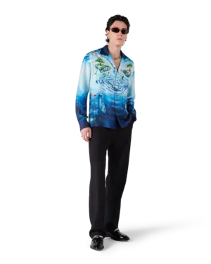 Casablanca Lost Atlantis Long Sleeve Silk Shirt - Multicolor