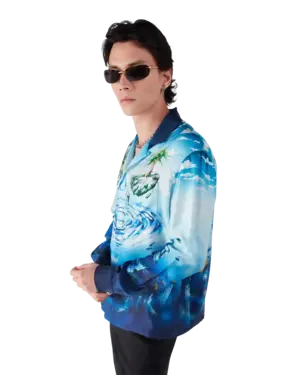Casablanca Lost Atlantis Long Sleeve Silk Shirt - Multicolor