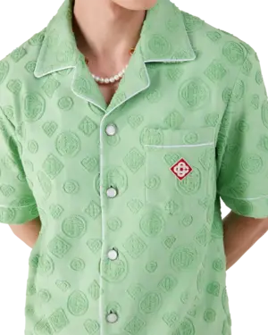 Casablanca Towelling Monogram Short Sleeve Shirt - Multicolor