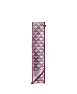 Prada Printed Silk Twill Scarf - Pink