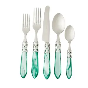 VIETRI Aladdin Brilliant 5-piece Place Setting - Aqua