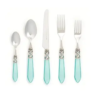 VIETRI Aladdin Antique Five Piece Place Setting - Aqua