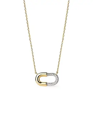 ANA LUISA Blake Mini Micropave Pendant Necklace - Gold