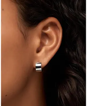 ANA LUISA Giulia Bold Hoop Earrings - Silver