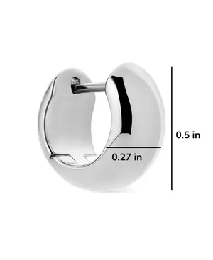 ANA LUISA Giulia Bold Hoop Earrings - Silver