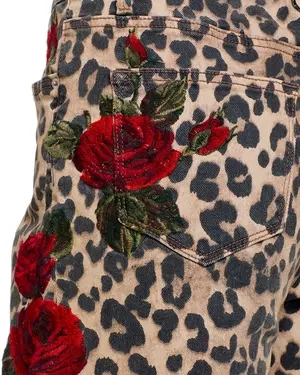 DRIFTWOOD Parker X Wild Rose Ankle Barrel Jeans - Leopard