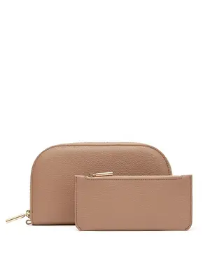 Cuyana Duo Zip Wallet Cappuccino