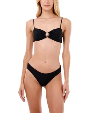 MALAI Neo Paramount Moderate Coverage Bikini Bottom - Black
