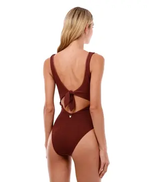 MALAI Textured Wave One Piece Swimsuit