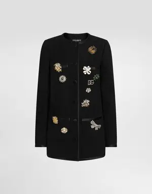 Dolce & Gabbana Single-breasted Jacket In Double Crêpe