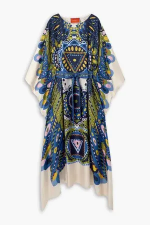La DoubleJ Belted Printed Silktwill Kaftan
