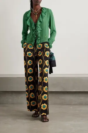 La DoubleJ La Comasca Printed Jersey Pants