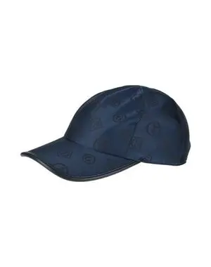 Giorgio Armani Logo-print Baseball Cap With Leather Trims - Navy