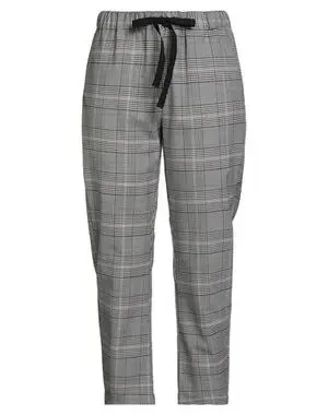 SEMICOUTURE Flannel Glen Plaid Tapered Pants - Black