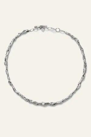 Ba&sh Wendy Zircon Chain Necklace - Gray