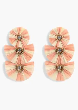 Yumi Kim Raffia Drop Earrings - White