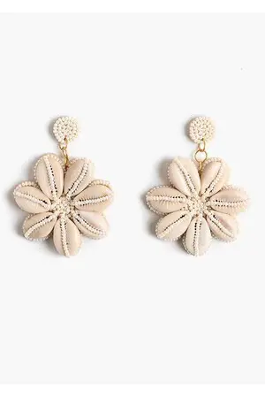 Yumi Kim Cowrie Shell Beaded Earrings - Floral