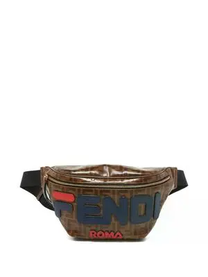 Fendi Ff-pattern Leather Belt Bag