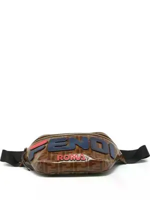 Fendi Ff-pattern Leather Belt Bag