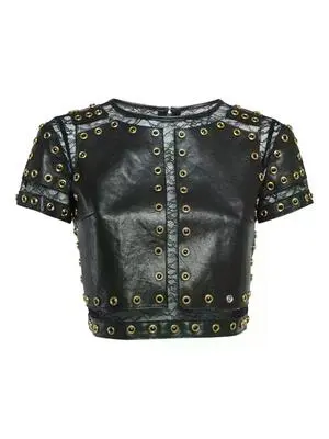 Alice + Olivia Leather Top