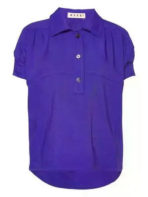 Marni Short-sleeve Polo Top - Blue