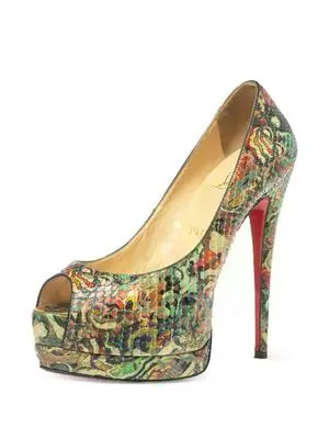 CHRISTIAN LOUBOUTIN Snakeskin Palais Royal Pumps
