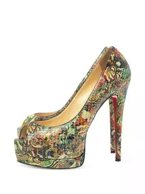 CHRISTIAN LOUBOUTIN Snakeskin Palais Royal Pumps