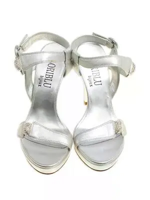 LORIBLU 110mm Crystal-buckle Sandals