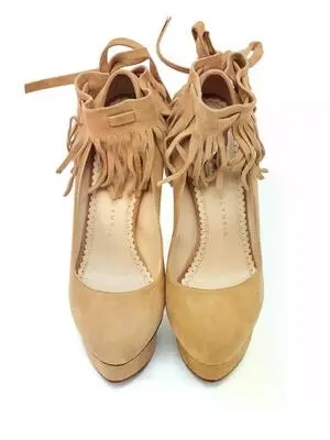 CHARLOTTE OLYMPIA 140mm Suede Heeled Pumps