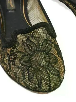 Dolce & Gabbana Lace Smoking Slippers