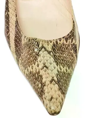 JIMMY CHOO Snakeskin Embossed Leather Shoes