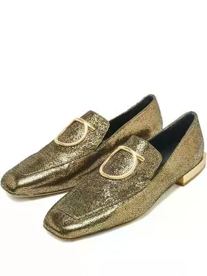 FERRAGAMO Glitter-embellished Loafers