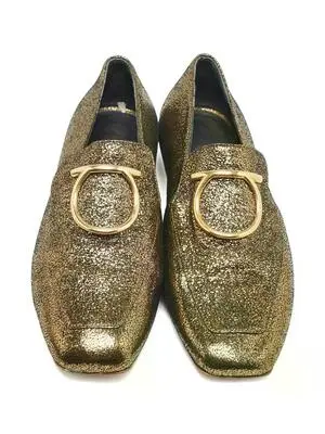FERRAGAMO Glitter-embellished Loafers