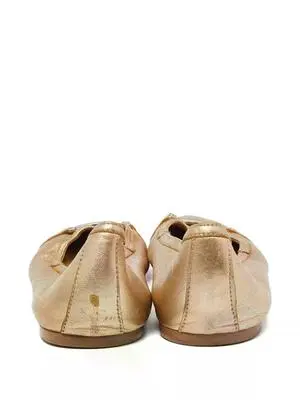 Versace Logo-engraved Buckled Ballet Flats