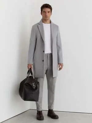 REISS Wool-blend Flannel Pinstripe Cargo Trousers