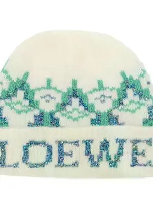 Loewe Sequin-embellished Patterned Beanie