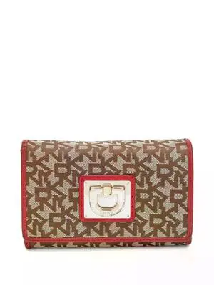Dkny Monogram-pattern Leather Wallet