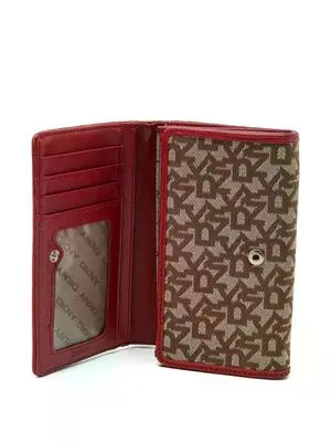 Dkny Monogram-pattern Leather Wallet