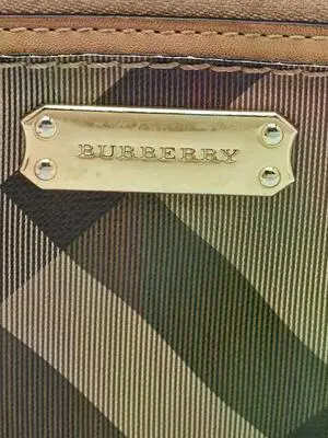 Burberry Leather Check Zip Wallet