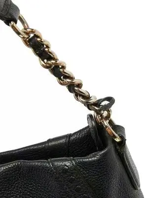 AIGNER Leather Chain Tote Bag