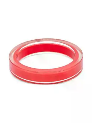 Carolina Herrera Logo-lettering Bangle Bracelet - Pink