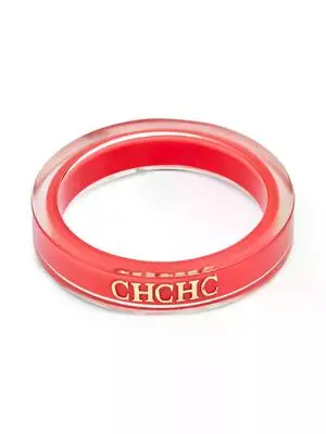 Carolina Herrera Logo-lettering Bangle Bracelet - Pink