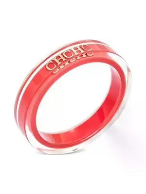 Carolina Herrera Logo-lettering Bangle Bracelet - Pink
