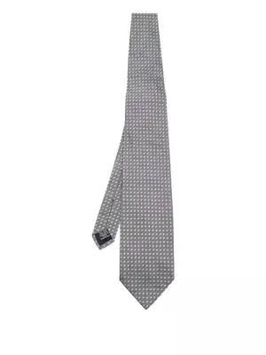 BOSS Patterned Neck Tie - Grey