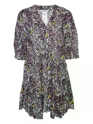 Max Mara Floral-print Dress - Purple
