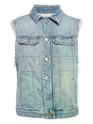 Zadig&Voltaire Embroidered Sleeveless Denim Jacket