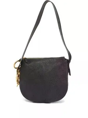 Burberry Knight Leather Shoulder Bag - Black